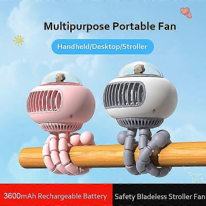 Portable Safe Stroller Fan Usb Charging Air Cooling Electric Fan Home ...