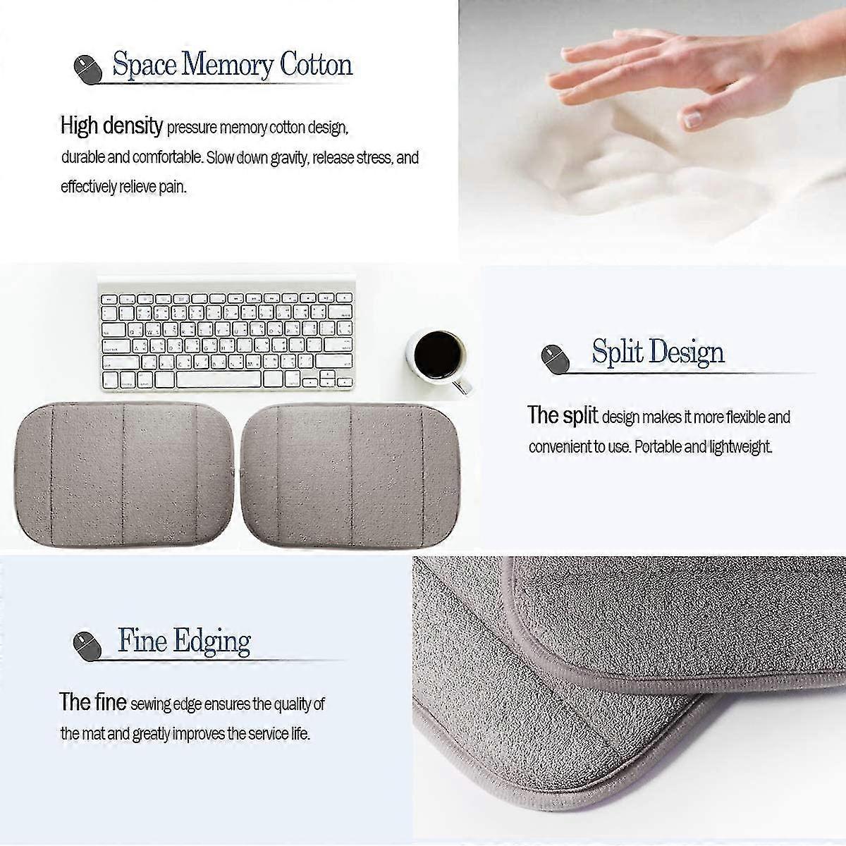 2 Pack Portable Computer Elbow Wrist Pad, Premium Memory Cotton Desktop ...
