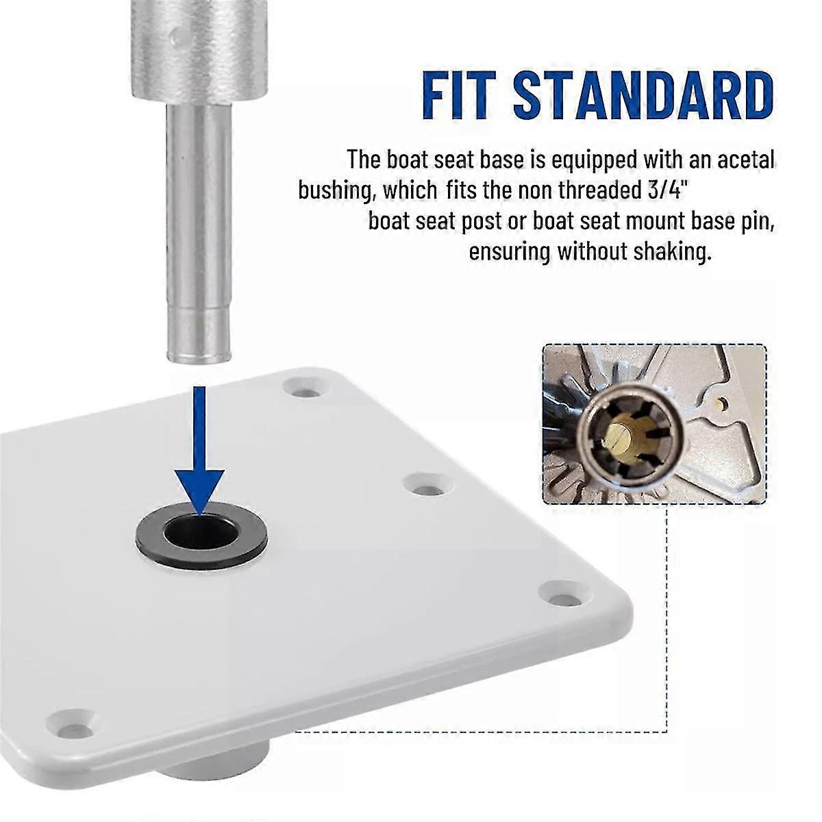 For Heavy Duty Boat Seat Base, 7 x 7 Inch Seat Pedestal with 3/4 Inch ...