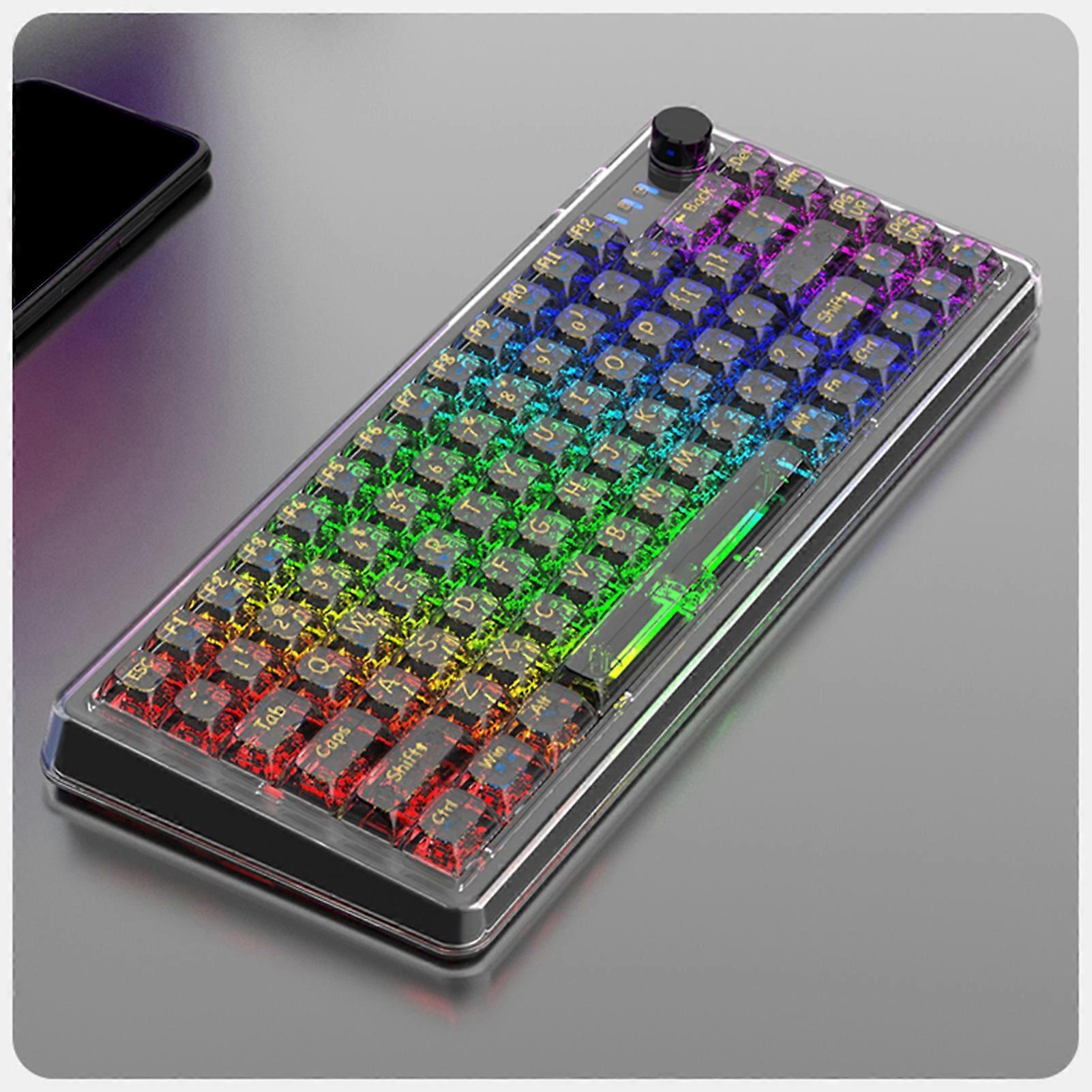 Gasket Mount Mechanical Gaming Keyboard with Transparent Keycaps Hot ...