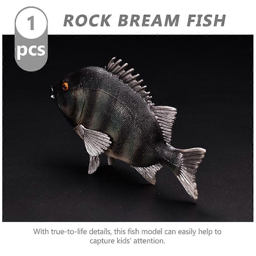 Simulation Rock Bream Fish Model Ornament Marine Animal Model Plastic ...