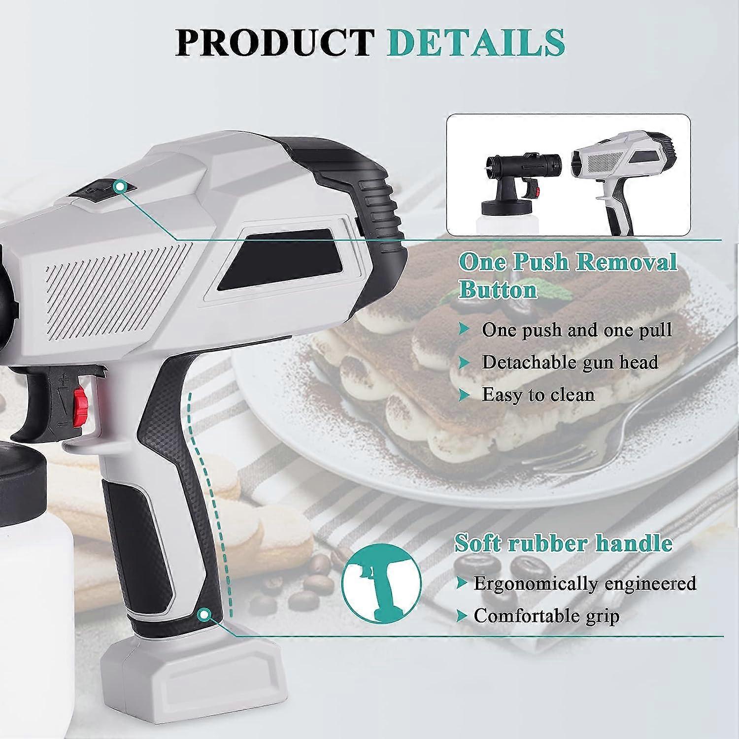 Chocolate Spray Gun 500W Cake Spray Gun for Cakes with 3 Plastic Spray ...