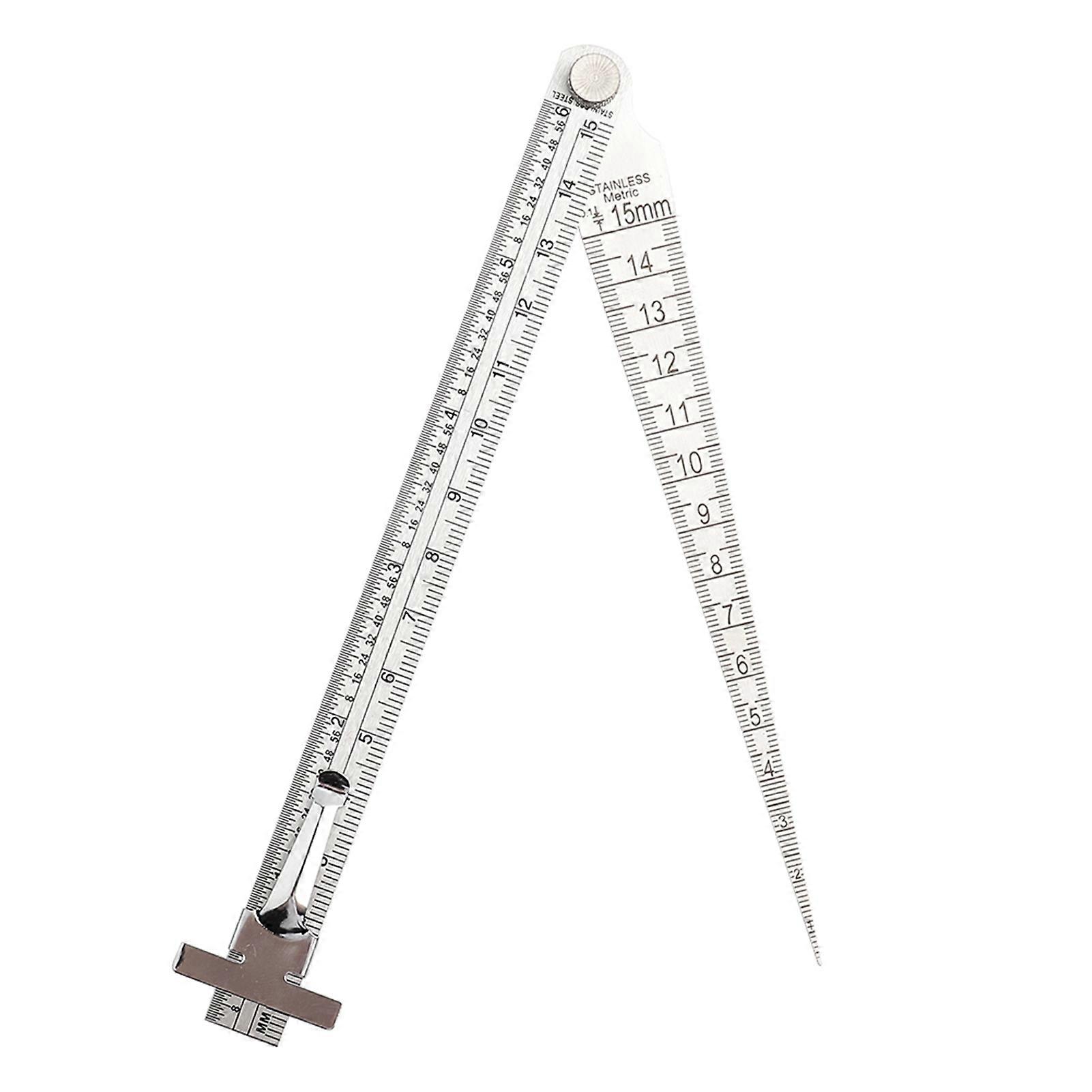 Stainless Steel Welding Taper Gap Gauge Depth Ruler Hole Inspection ...