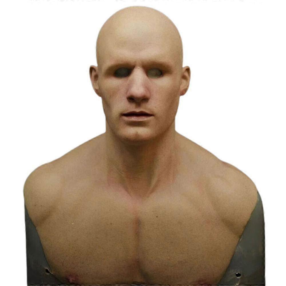 Halloween Realistic Mans Face Latex Mask Full Head Masks Party Cosplay ...