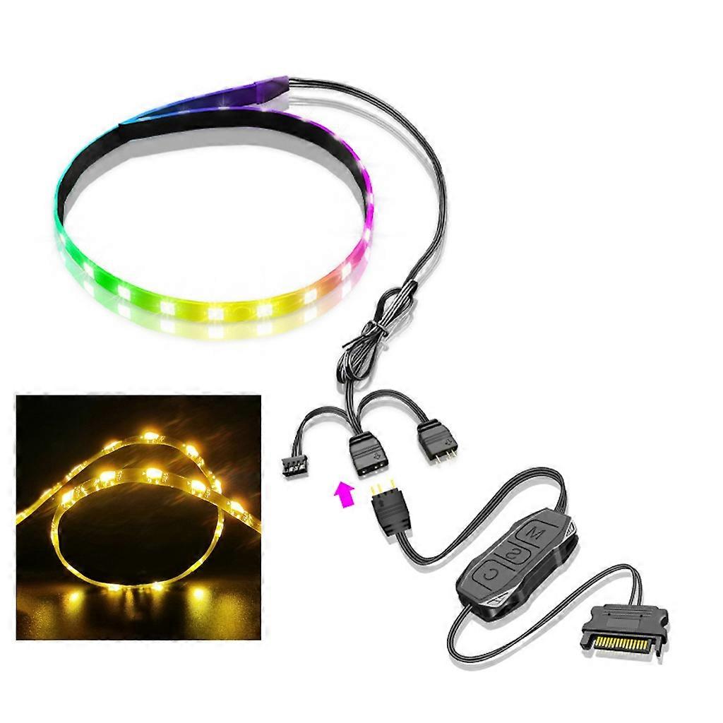 5V ARGB PC Case LED Light Bar SATA 3PIN Desktop Computer Lamp Strip ...