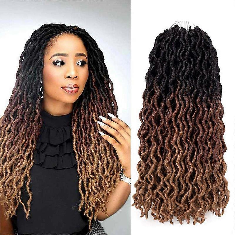 Gypsy Faux Locs Crochet Hair 18Inch 6Packs Pre-Looped Goddess Locs ...