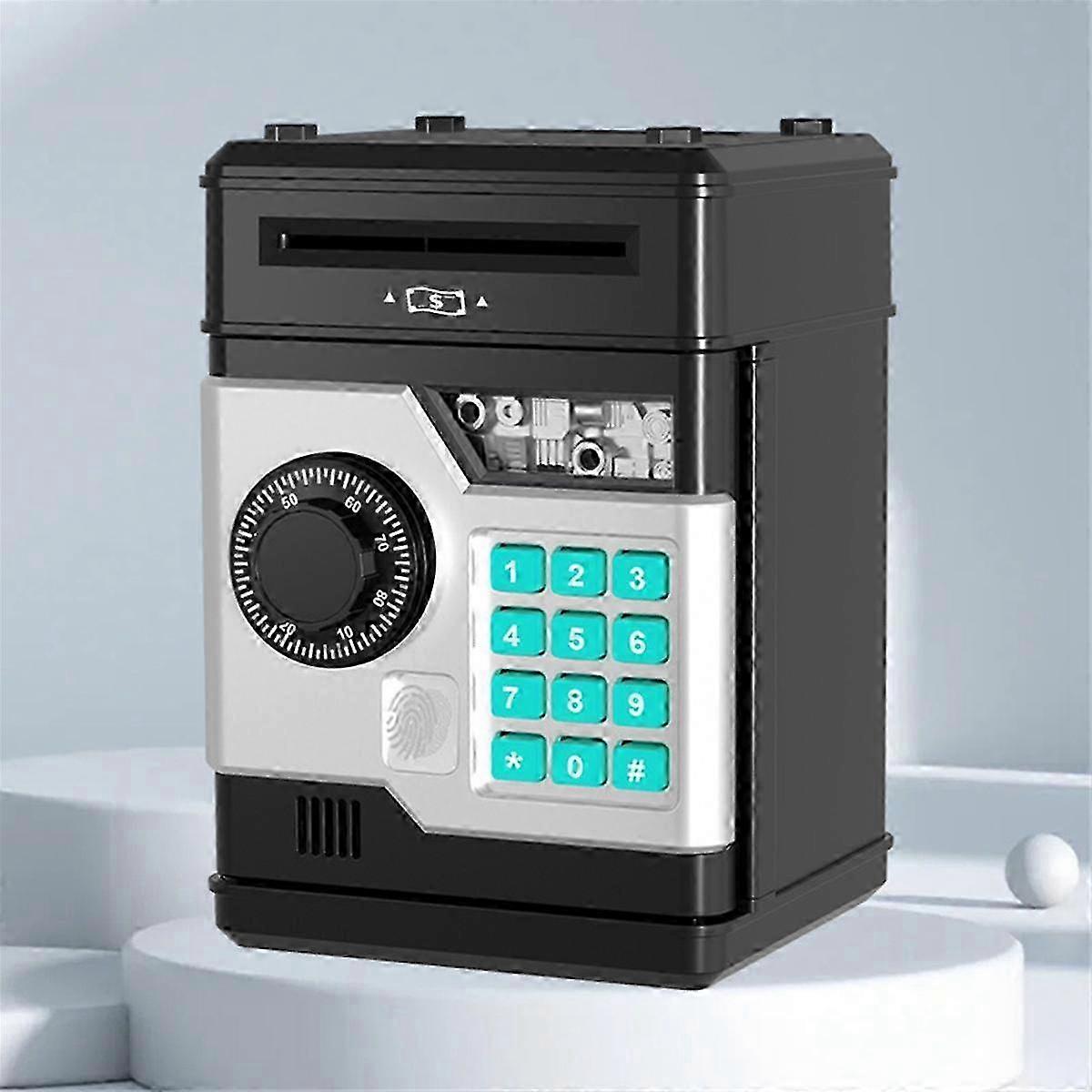Electronic Piggy Bank ATM Password Money Box Safe Smart Fingerprint ...