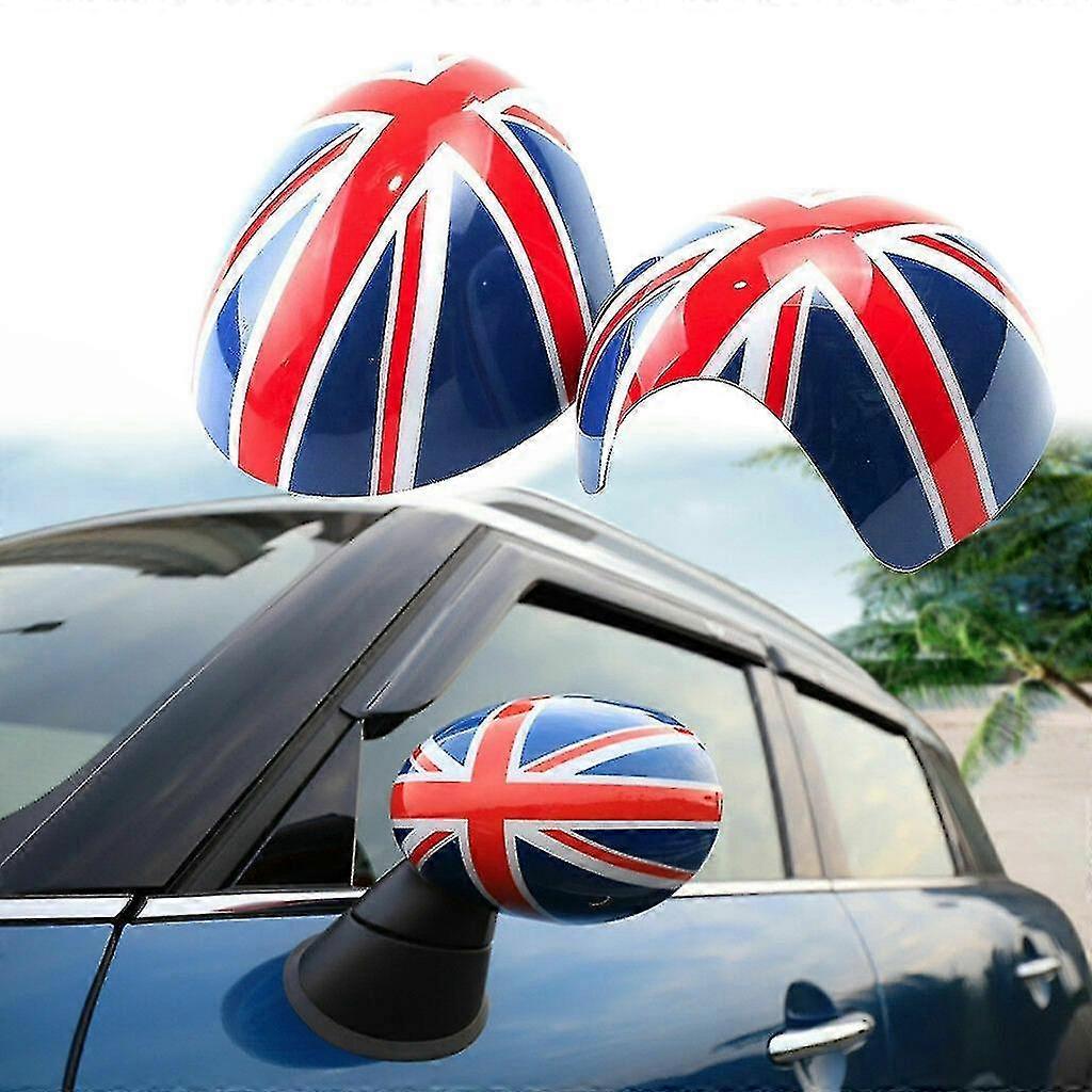 Car Door Side Red/blue Uk Flag Mirror Covers For Mini R55 R56 R57 R58 ...