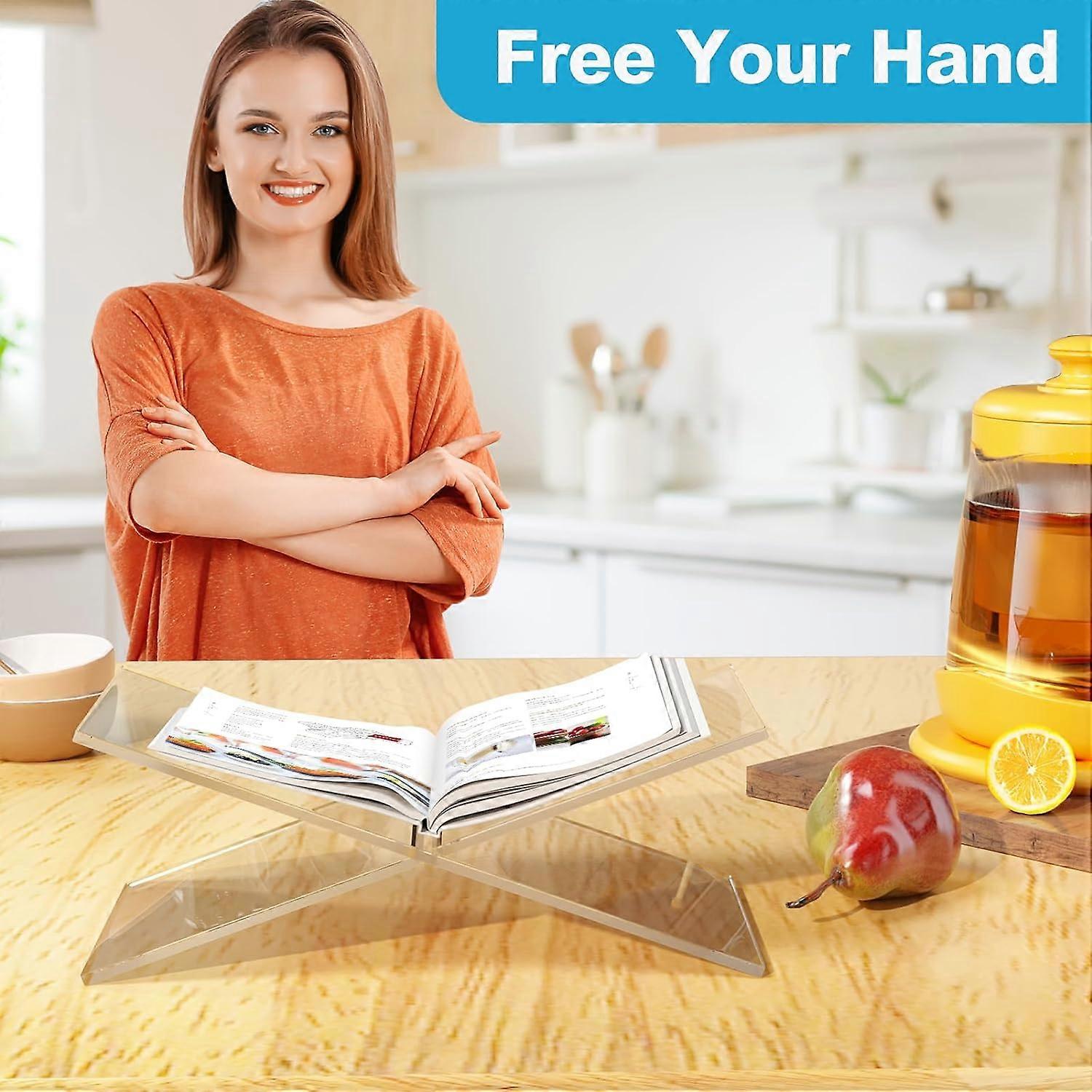 6'' H x 10'' W x 1/2 Thick Acrylic Book Stand for Display, Acrylic Book ...