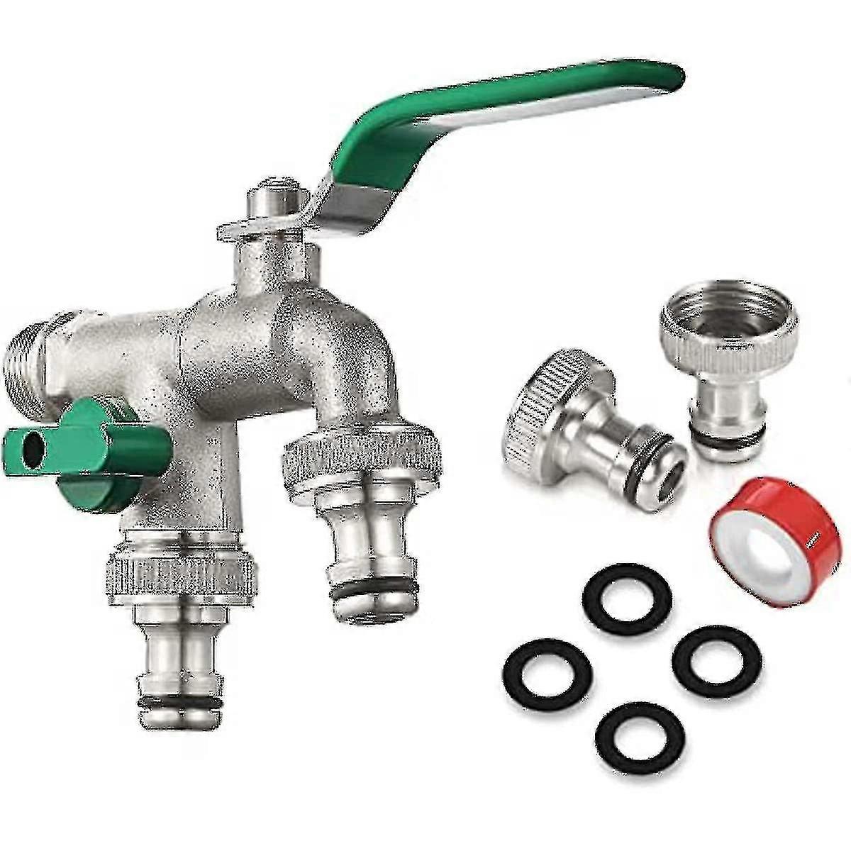 Premium Brass Double Water Tap 12 Inch Garden Tap Double Water Tap With ...