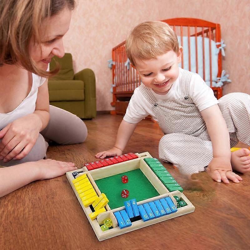 Wooden Board Table Math Game 1-4 Players Large Wooden Board Game ...