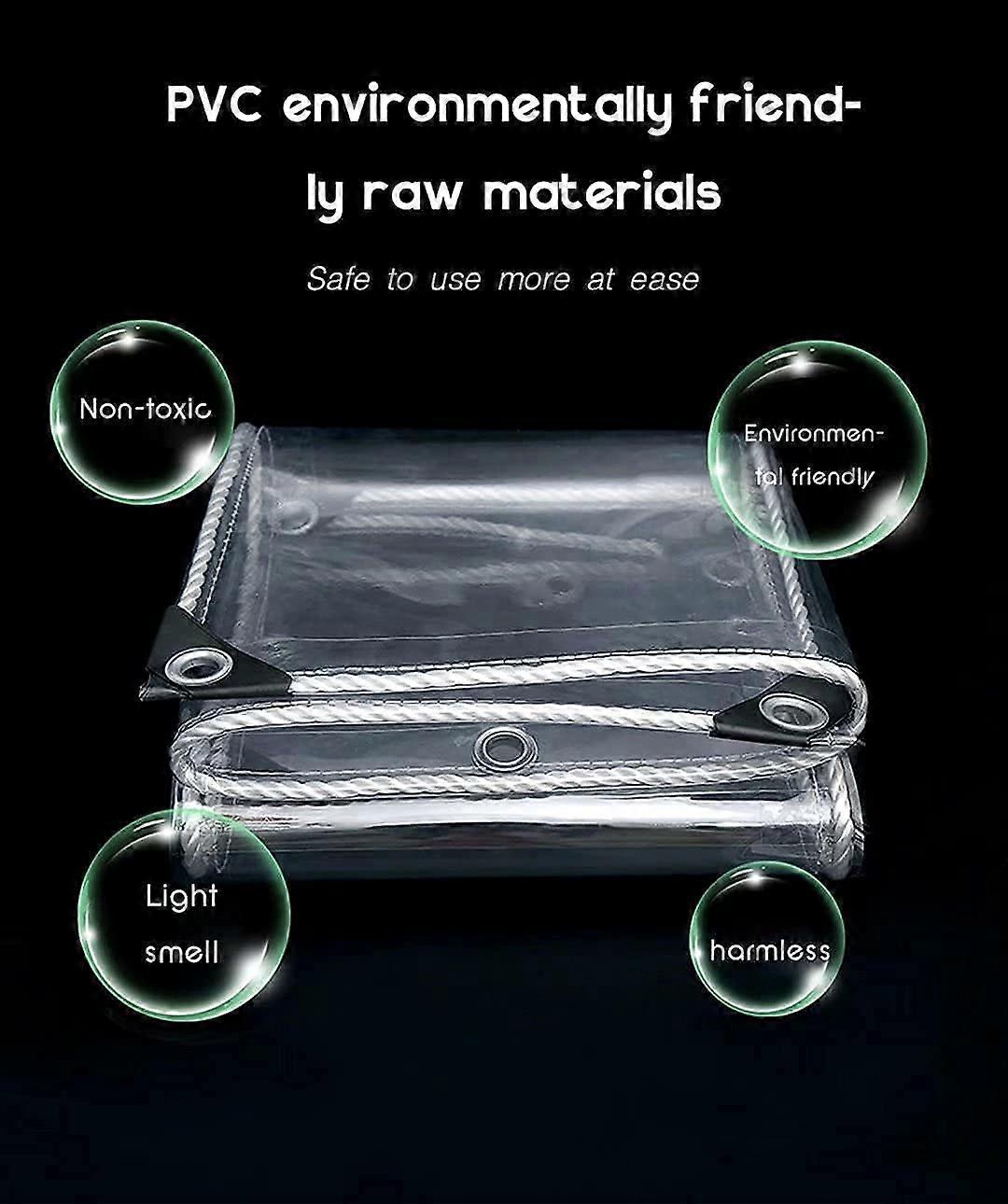 Utomhus Transparent Presenning med Öljetter, PVC-plast Presenning ...