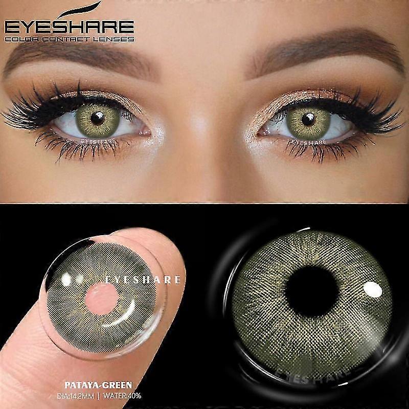 Natural Contact Colored Lenses For Eyes 1pair Multicolor Lens Soft ...