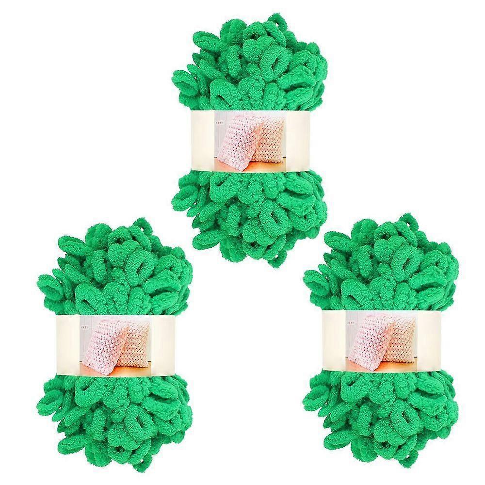 3 Rolls Loop Yarn Finger Knitting Yarn No Need Hook Yarn Fluffy Finger ...