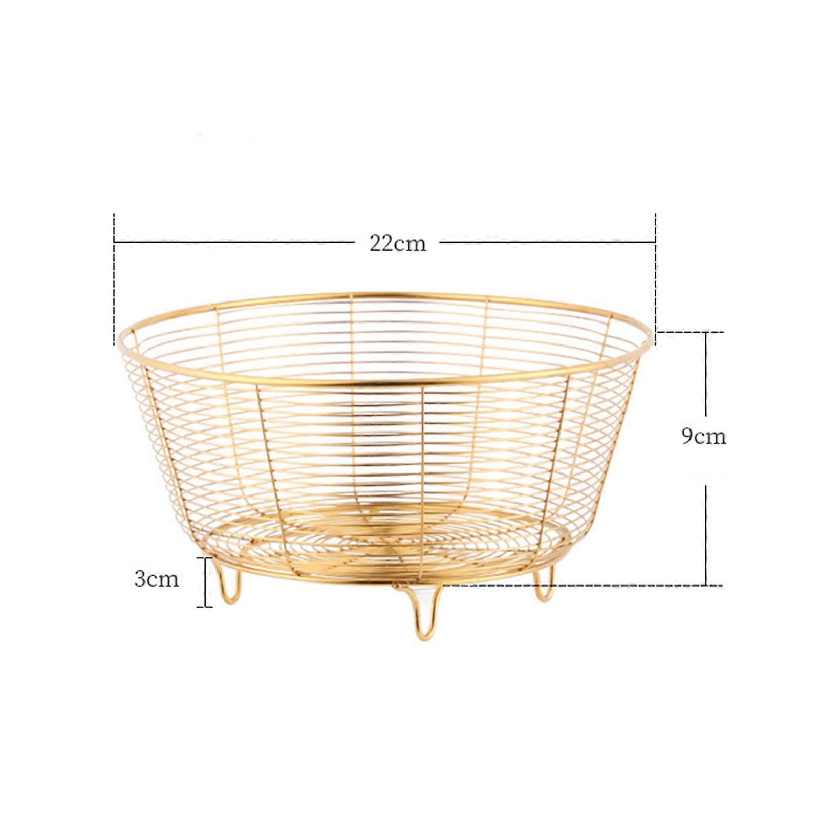 Stainless Steel Sundry Fruit Basket Bowl Container with Hollow Carved ...