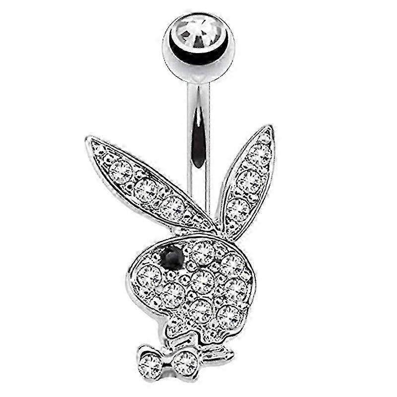 Fox Rabbit Dangle Belly Ring, Cute Navel Piercing Button Jewelry ...