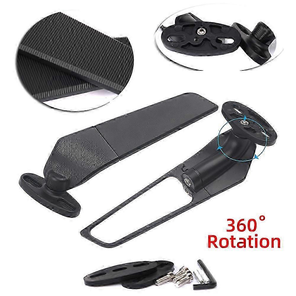 Motorcycle Mirror Modified Wind Wing Adjustable Rotating Rearview ...