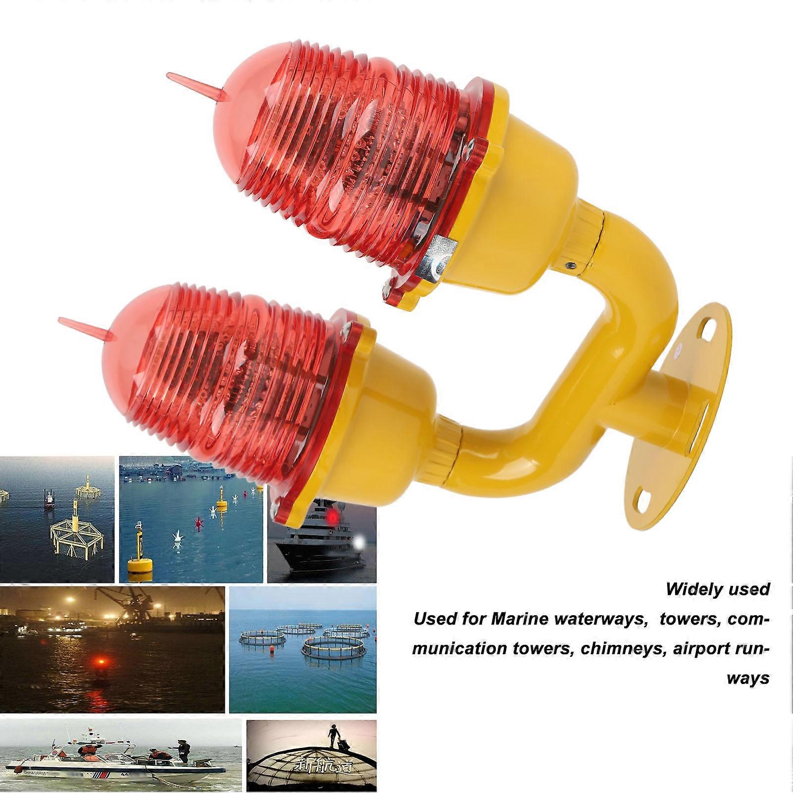 Marine Navigation Beacon Light Dual-Head Aviation Obstruction Light LED ...