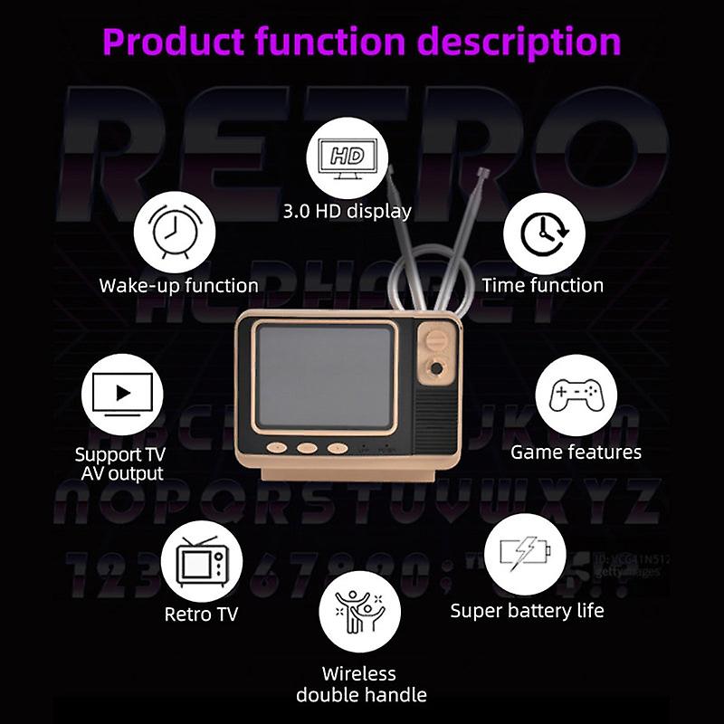 Classic retro bookshelf tv game console handheld game player for boys ...