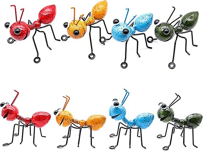 Metal Ant A Group Of 4 Colors Cute Insect For Hanging Wall Art Garden ...