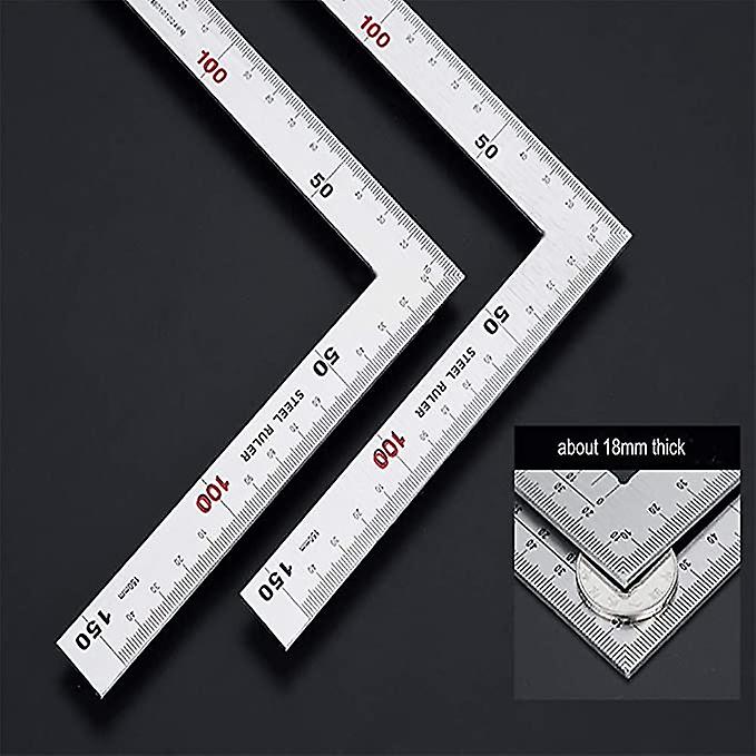 Stainless 90 Degree L Shape Square Ruler Double Sided Ruler Metal Ruler ...