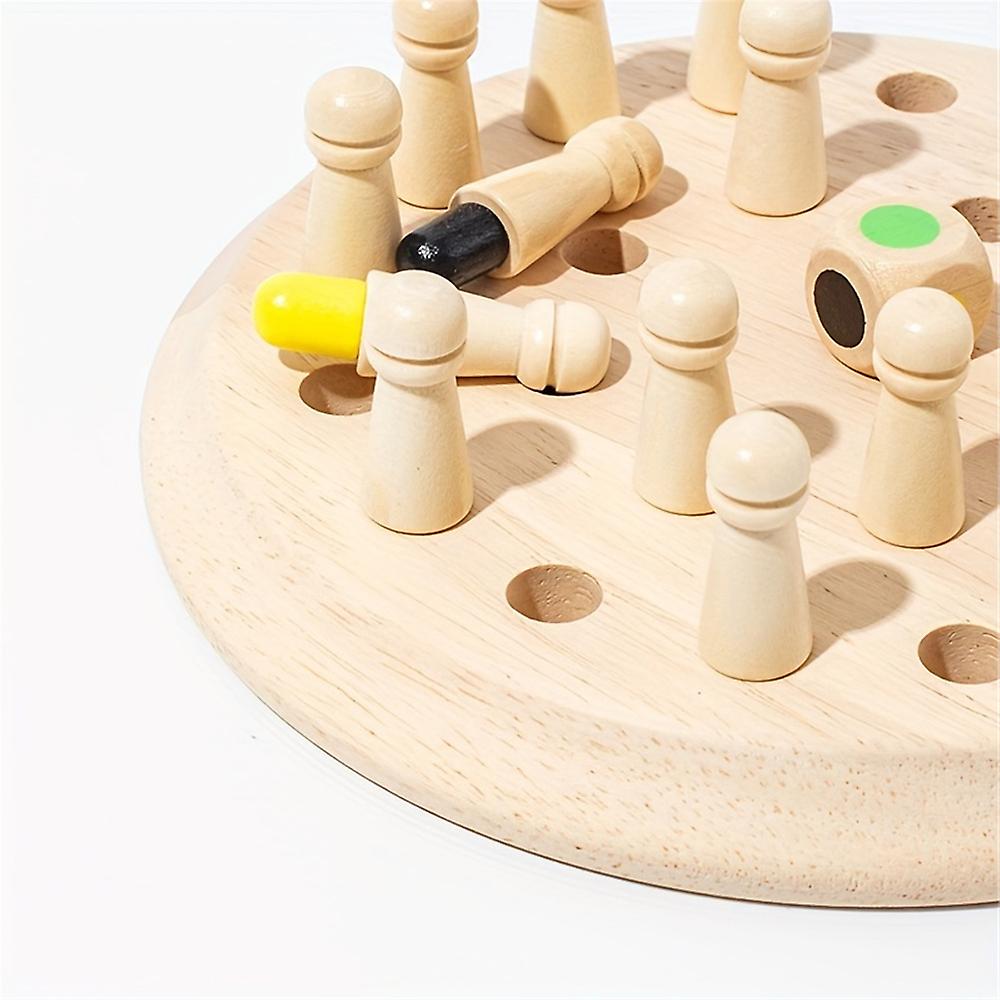 Kids Wooden Color Memory Chess Stick Children Matchstick Wooden Memory ...