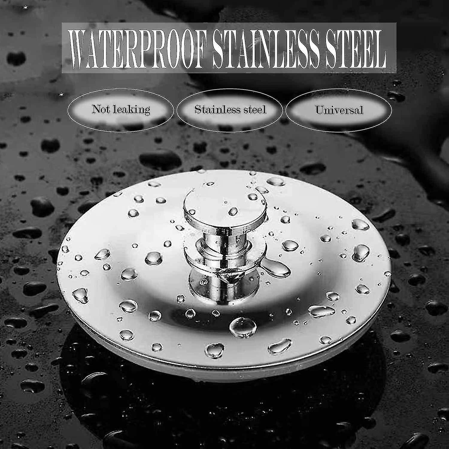 Bathtub Silicone Plug, Drain Plug, High Stainless Steel Drain Plug ...