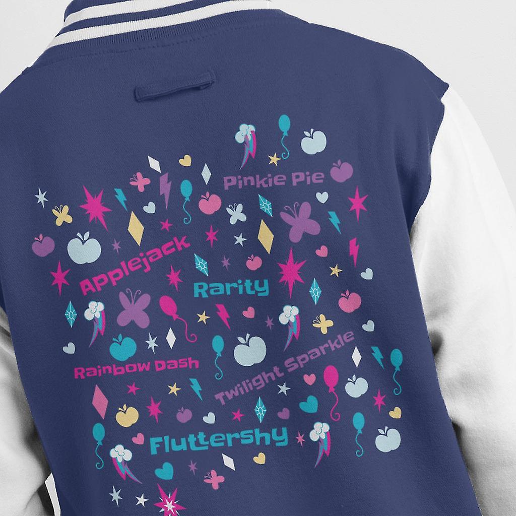 My Little Pony Cutie Marks Montage Kid's Varsity Jacket | Fruugo US