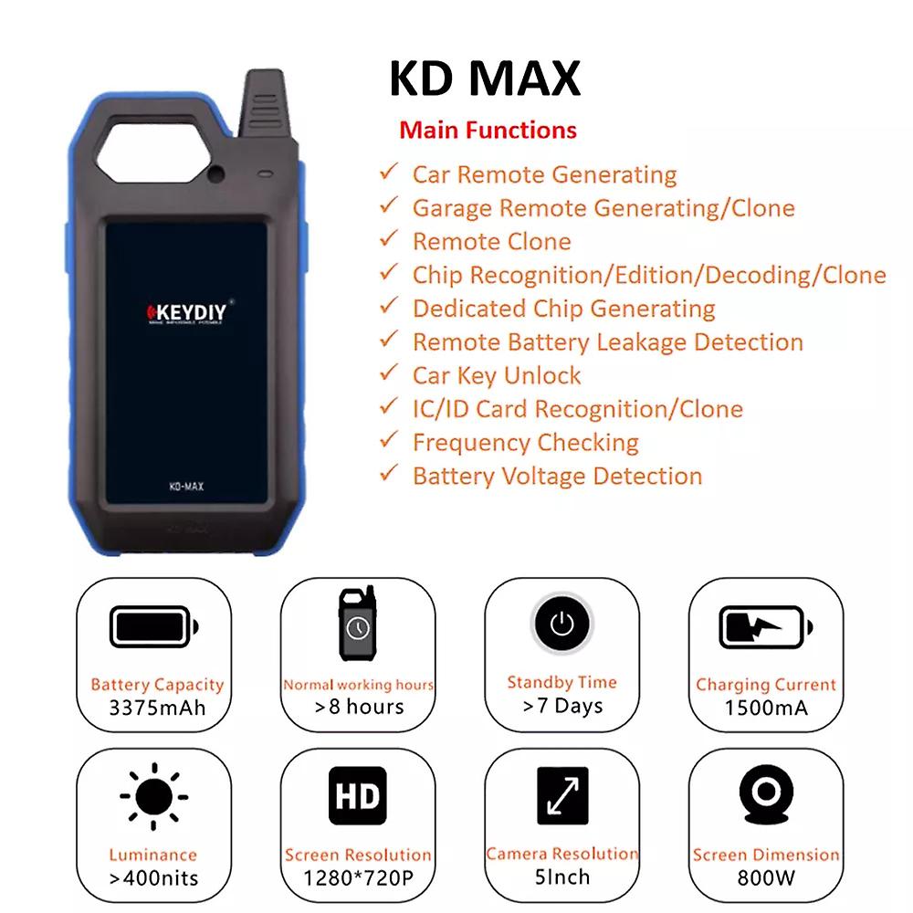 Keydiy Kd Max Car Key Programmer Kd Remote Generateor Copy Chip Reader Programming Kd Max Mate
