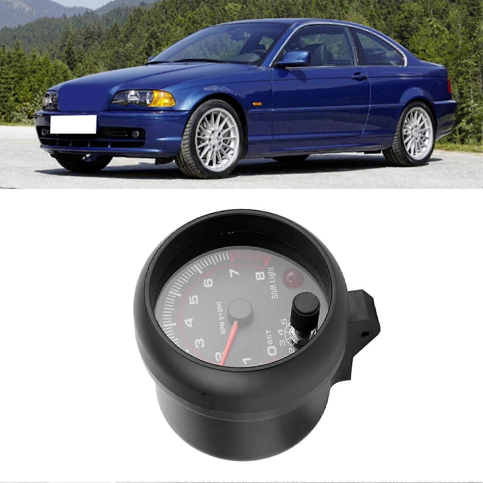 Black Racing Car Tachometer 3.75in Universal Gauge Meter 0-8000 RPM 12V ...