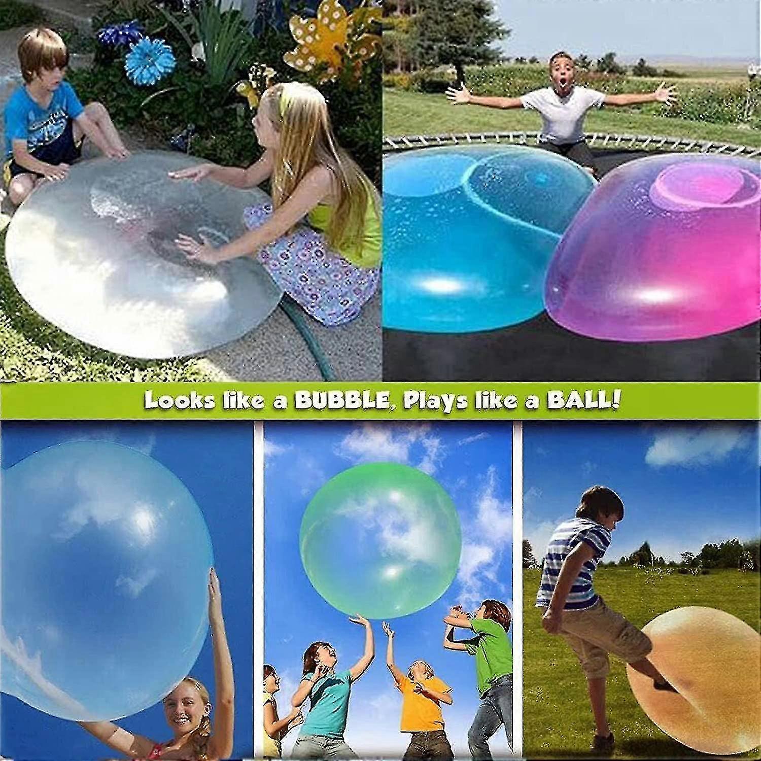 2pcs Kids Bubble Ball Toy Giant Inflatable Water Beach Rubber Ball ...