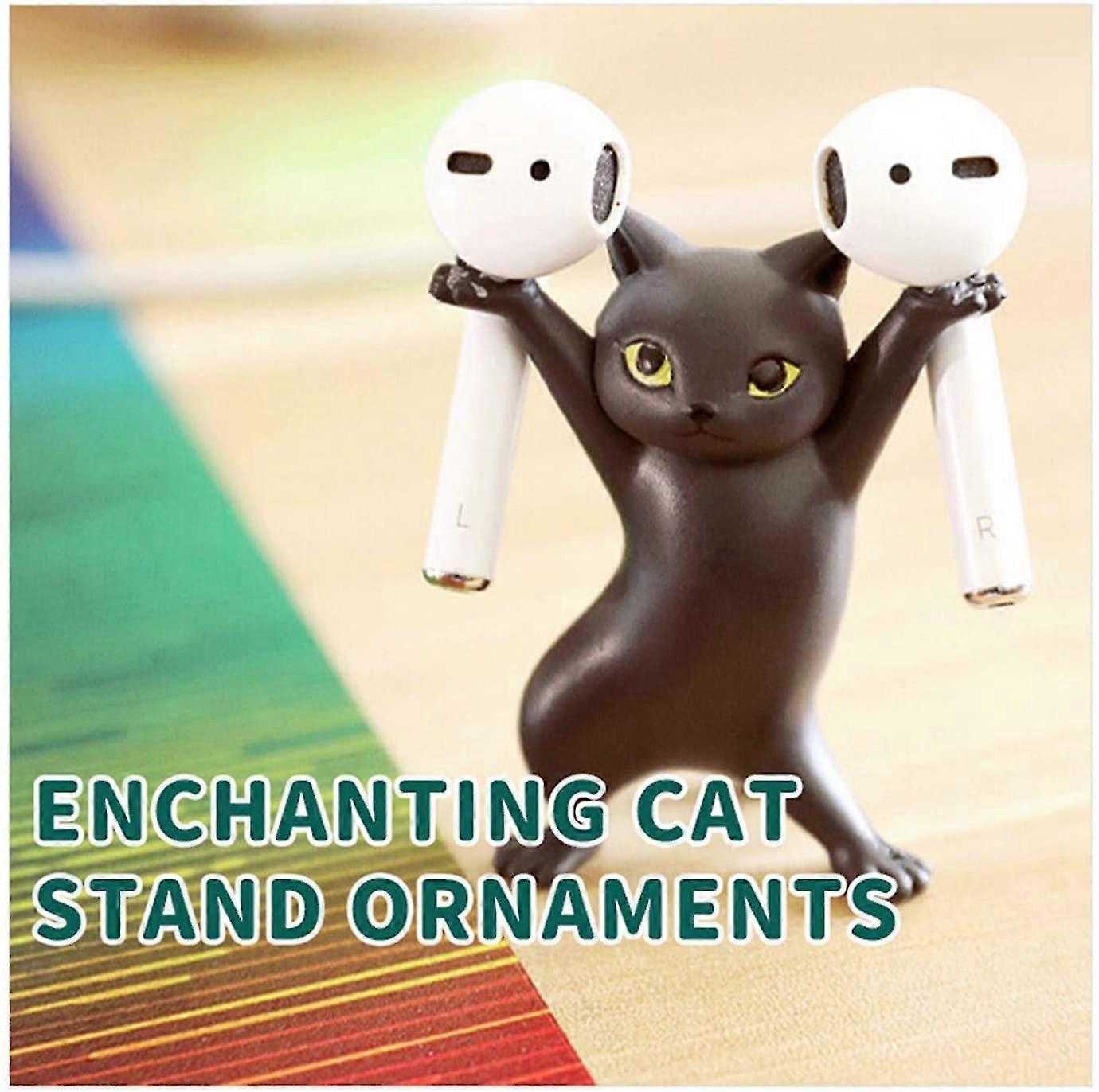dance cat headphone stand headset holder accessories for apple airpods ...