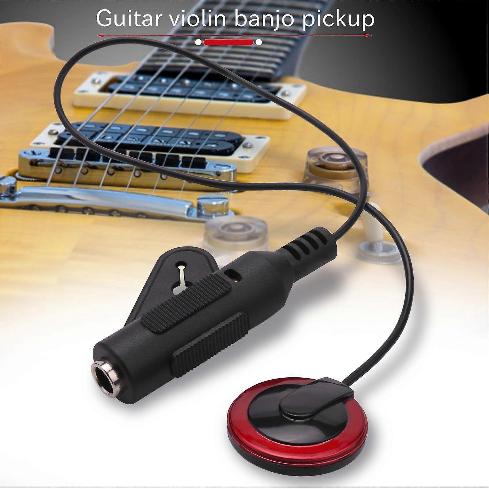 2Pcs Piezo Contact Microphone Mic Pickup for Guitar Violin Banjo ...