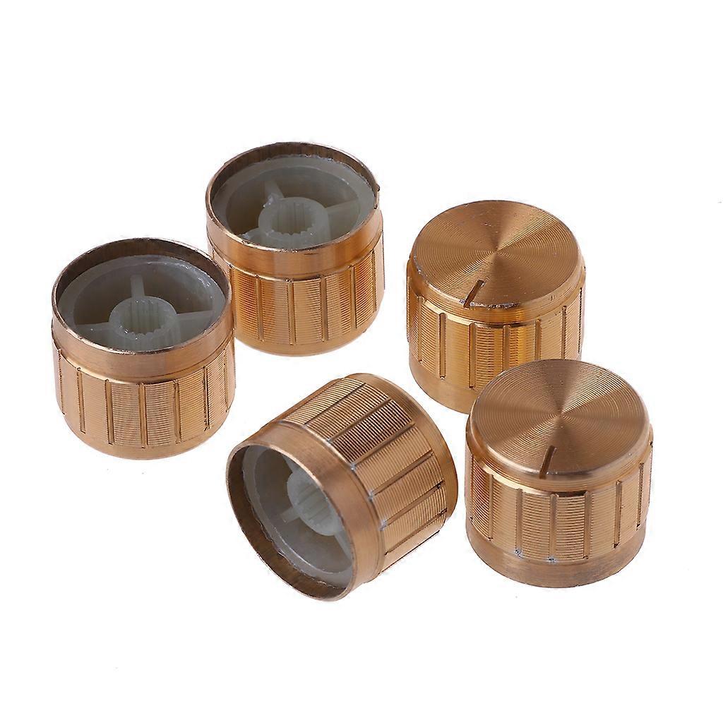 5 Pcs Aluminum Rotary Control Potentiometer Knob Adjustable Rotate ...