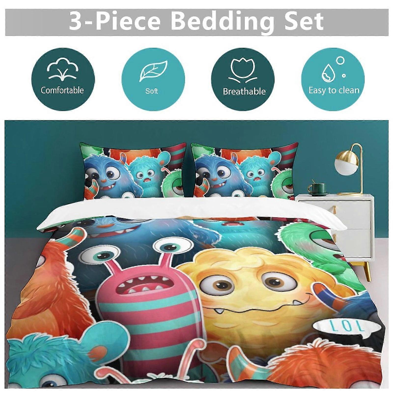 bedding set SX32 My Singing Monsters 3-Piece Bedding Set Warm And ...