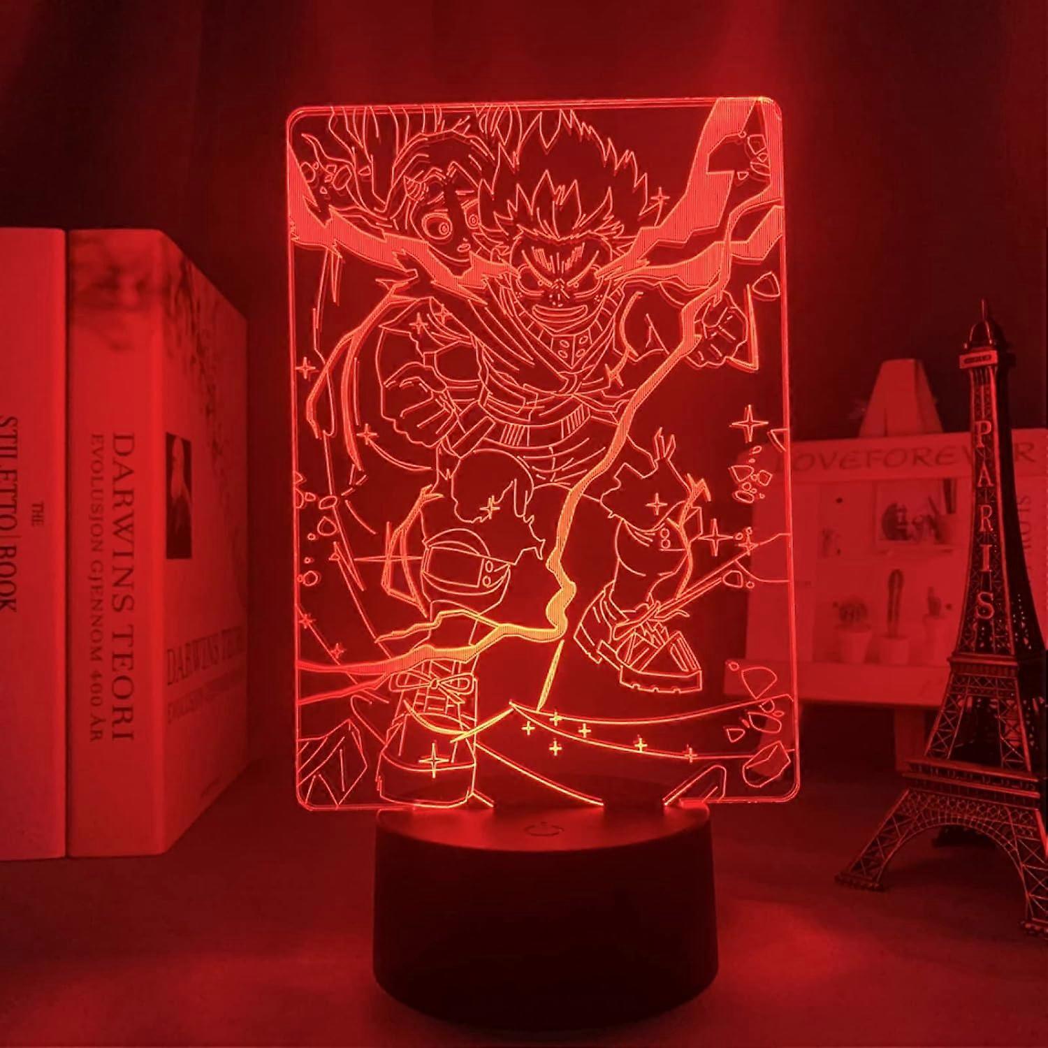 3D led Lamp 3D Night Light Izuku Midoriya Deku Led Night Light Anime My ...