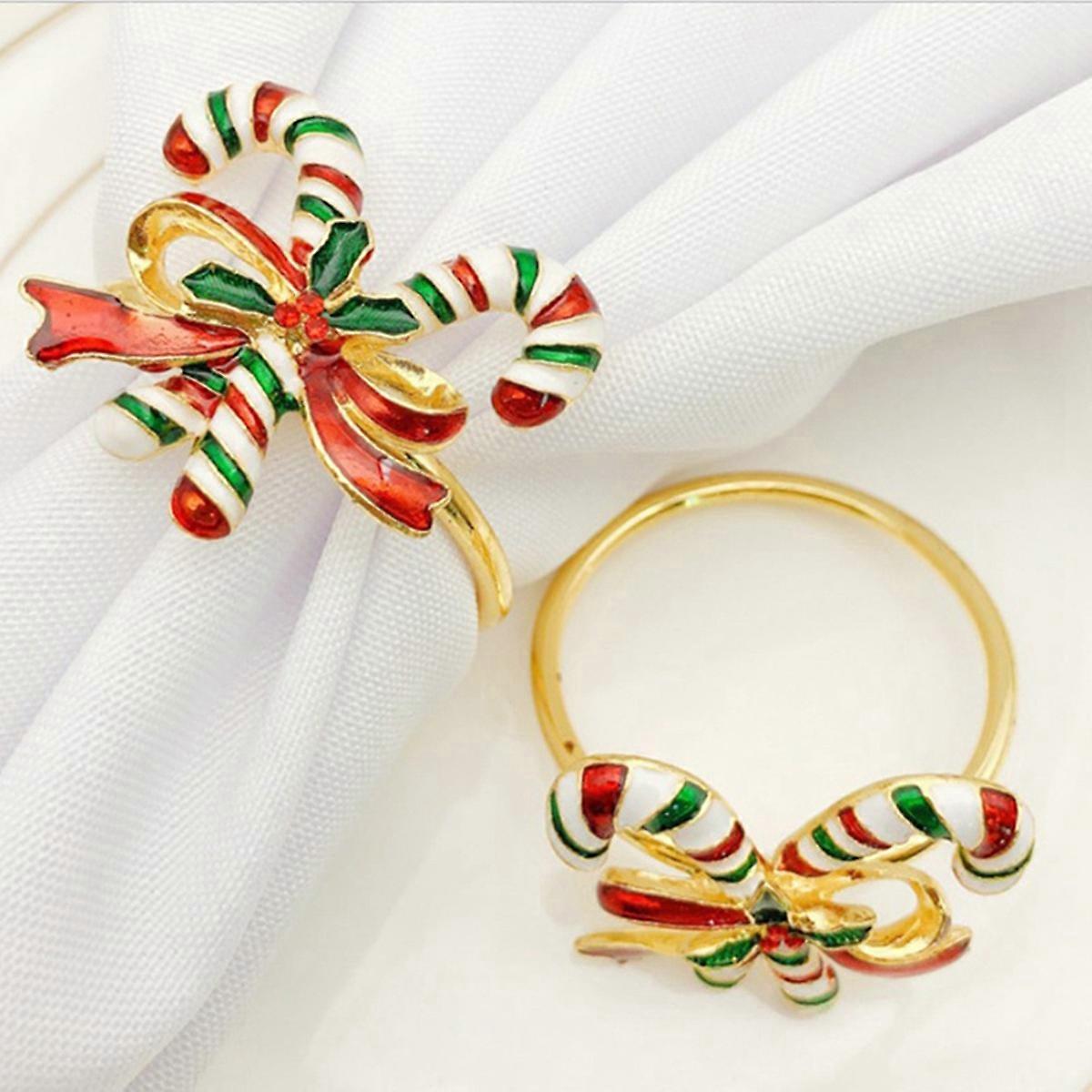8Pcs Christmas Napkin Rings -Napkin Holder Rings for Holiday Christmas ...
