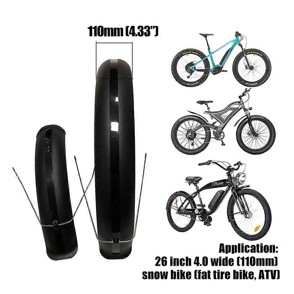 Bicycle Fender Set 20x4.0 Wide Front Rear Mudguard Off-road Fat Tire ...