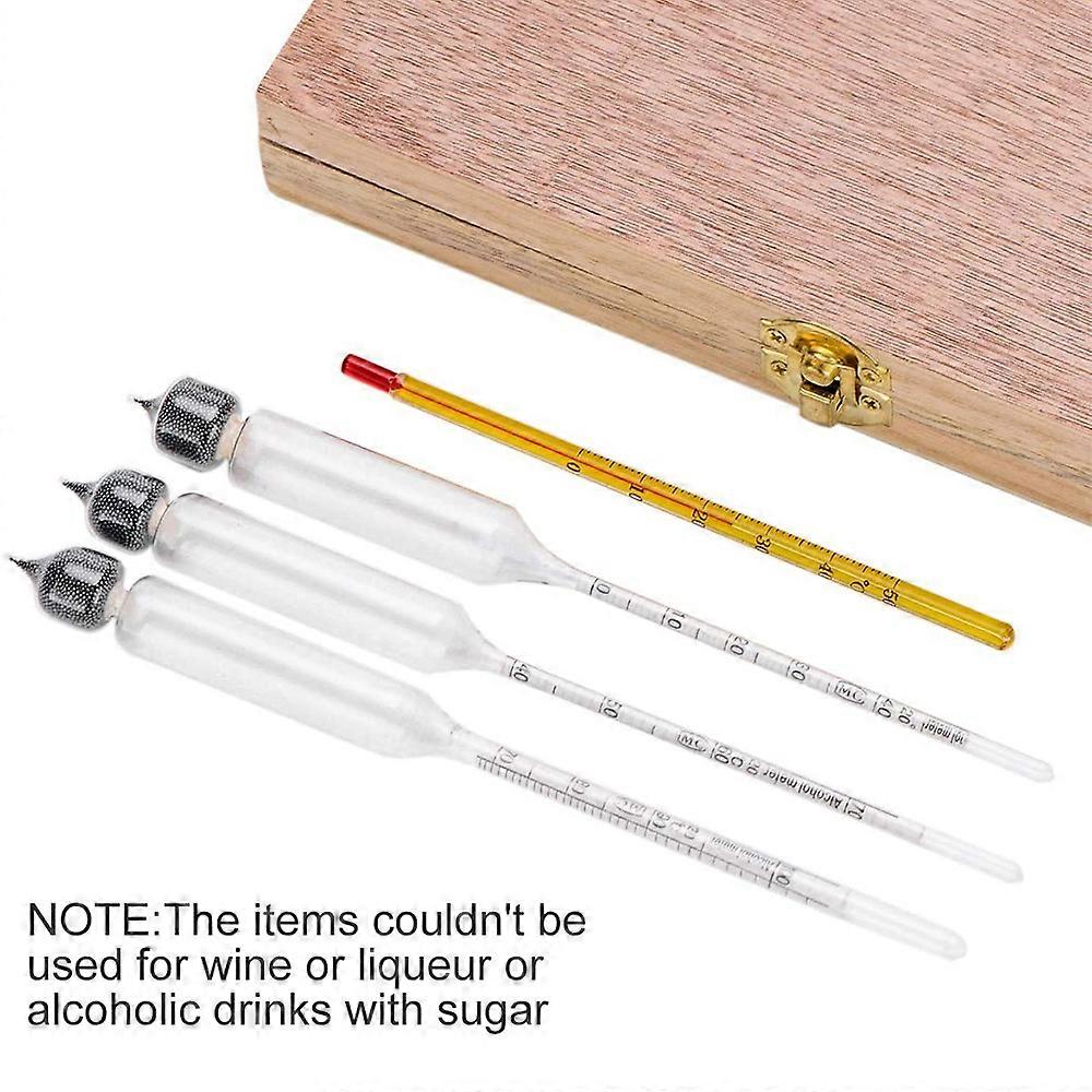 3pcs Alcohol Meter with Thermometer Alcohol Meter Alcohol Content 0-40 ...