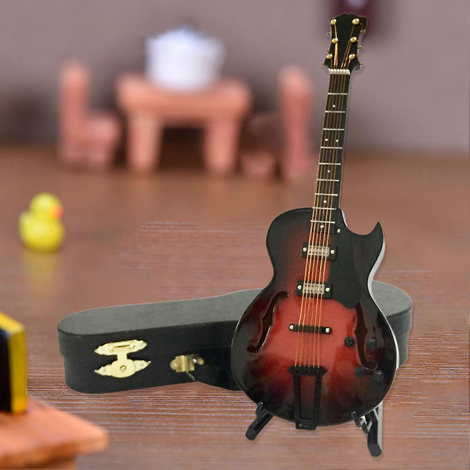 1 Set Guitar Ornament with Storage Bag And Stand Smooth Surface Good ...