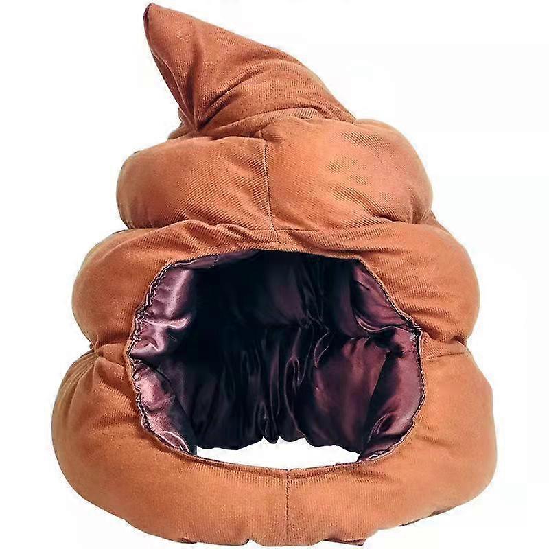 Creative Cute Shit Shape Plush Hat Funny Fake Poop Full Headgear Beanie ...