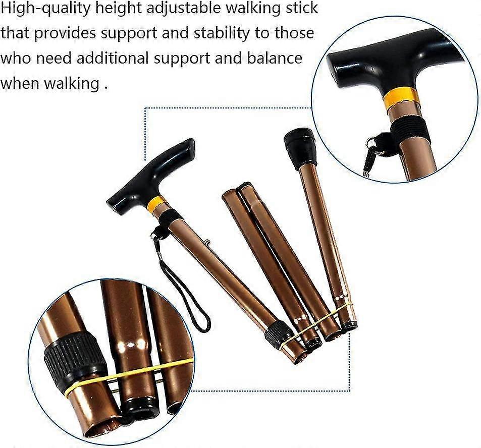 For 2023 - Folding Walking Cane, Extendable Cane with Wooden Handle ...