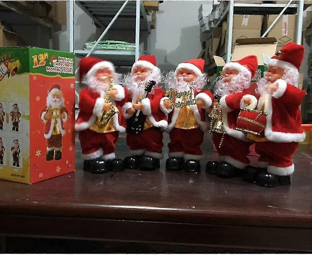 Dancing And Singing Santa Claus Battery Operated Musical Doll Stuffed ...