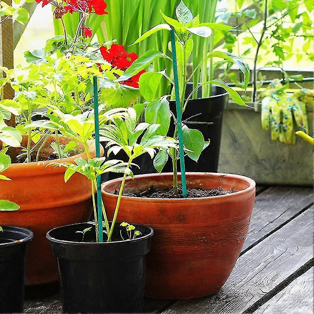 50 Pieces 45cm Plant Supports Green Plant Sticks Bamboo Flower Sticks ...