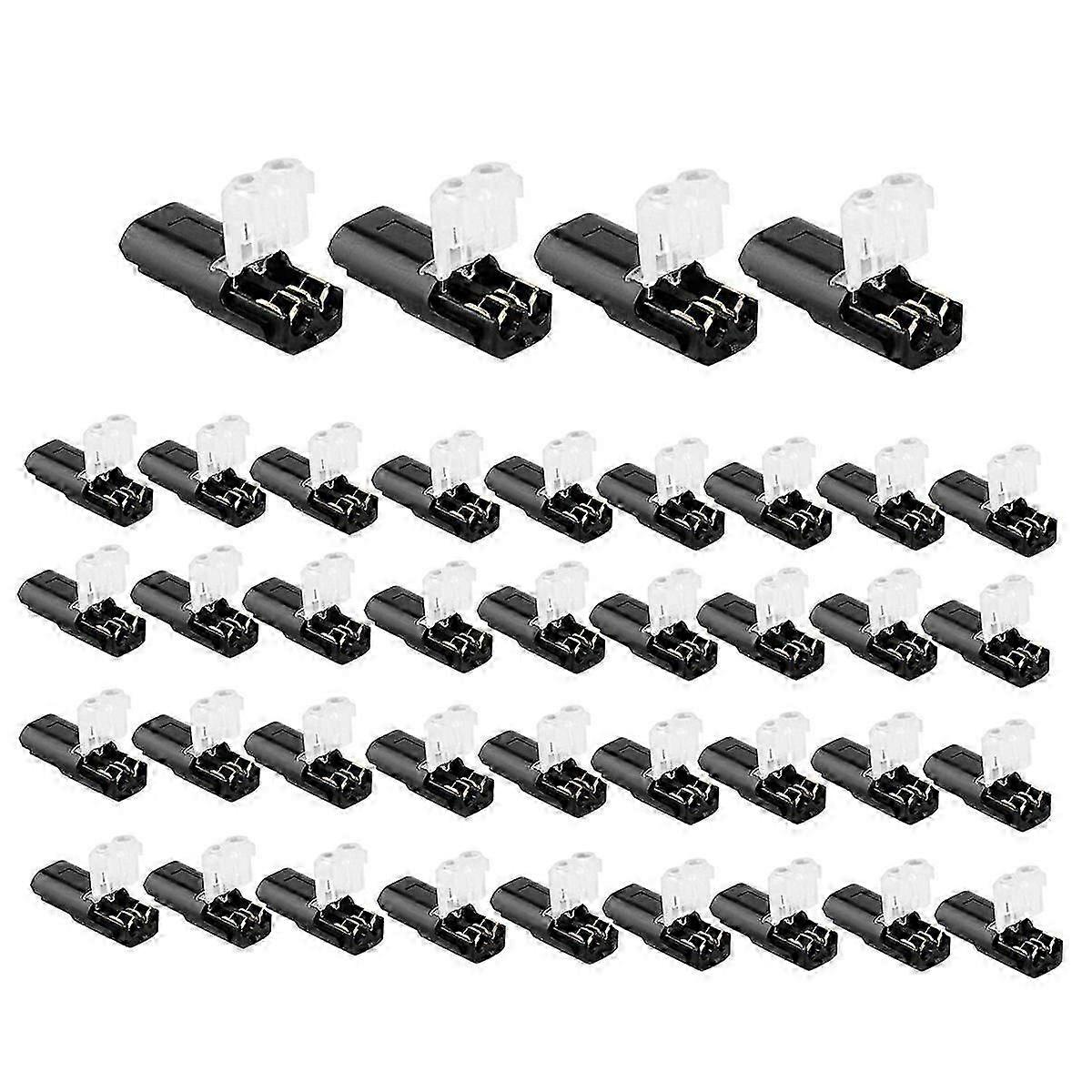 Double-Wire Plug-In Connector with Locking Buckle, Solderless Wire ...