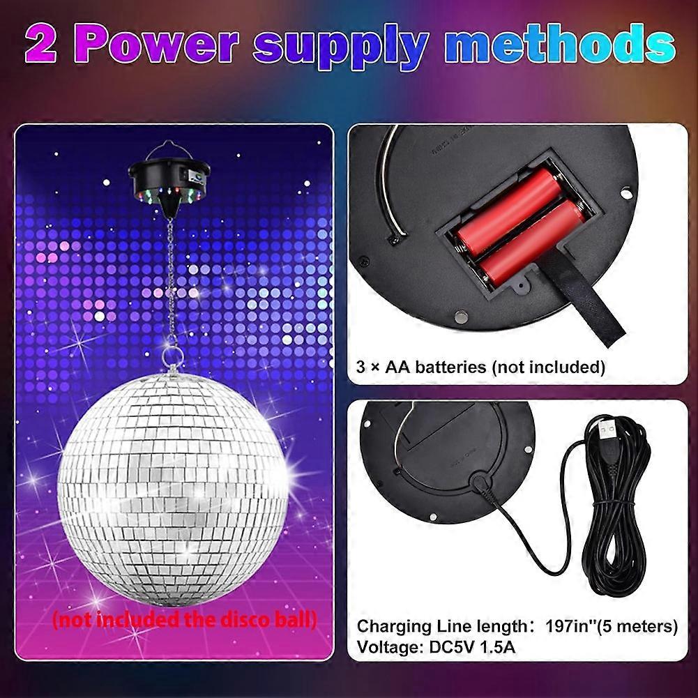 Rotating Disco Ball Motor Lights with Remote,18 LEDs for 12 16 20 ...