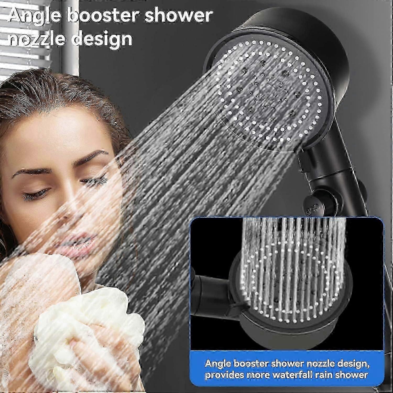 Shower Head High Pressure, Turbo Handheld Showerhead with Temperature ...