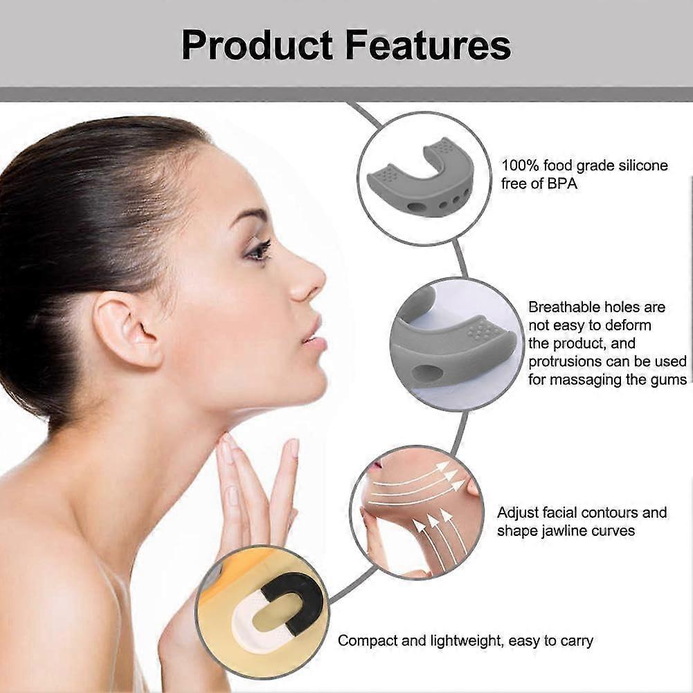 Jaw Exerciser Ball for Facial Muscle Toning, White Cheek and Jaw Lift ...