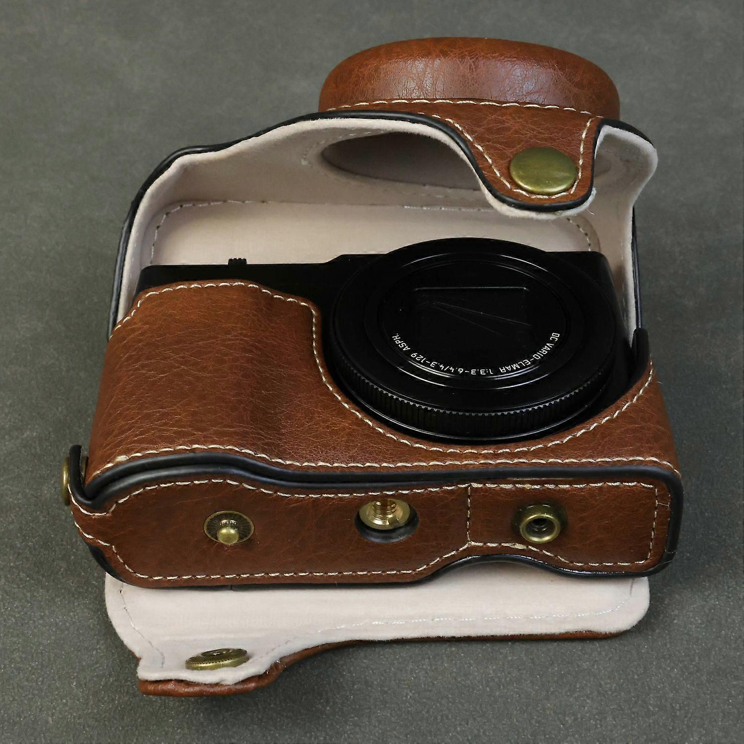 For Panasonic Lumix DMC-ZS99 DMC-TZ99 Camera Case Buffalo Texture PU ...
