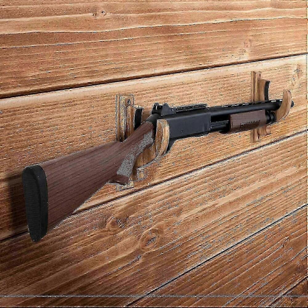 Wooden Gun Rack Wall Mount for Shotgun & Rifle - Display & Storage ...
